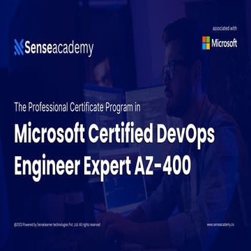 Microsoft Certified DevOps Engineer Expert AZ-400| Senseacademy | PDF