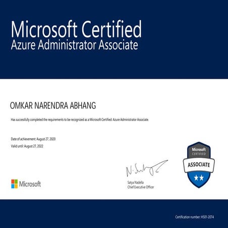 Microsoft certified professional certificate | PDF | Computing ...