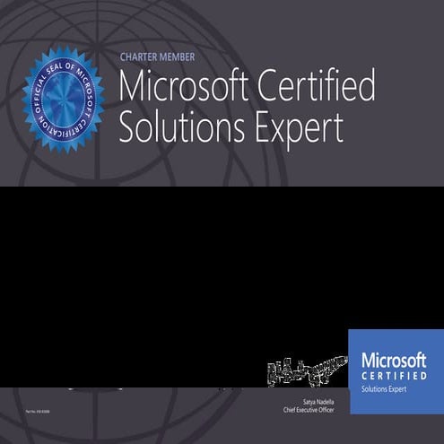 Microsoft Certified Solutions Expert Cloud Platform and Infrastructure ...