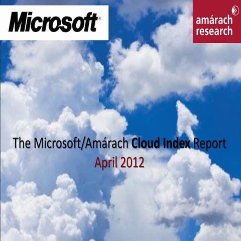 Microsoft Cloud Computing Research April 2012 | PDF