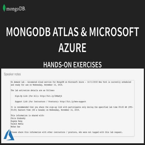 Microsoft cloud workshop - automated cloud service for MongoDB on ...