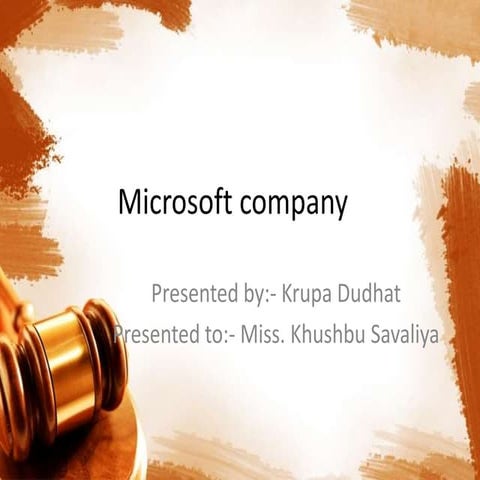 Microsoft company | PPTX