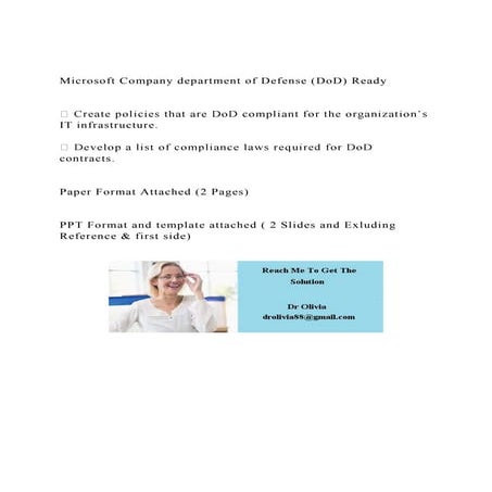Microsoft Company department of Defense (DoD) Ready Creat.docx