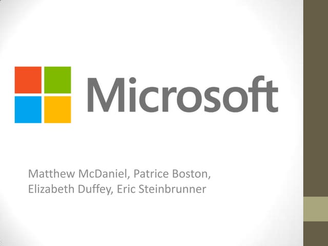 Microsoft Distribution Channels Presentation