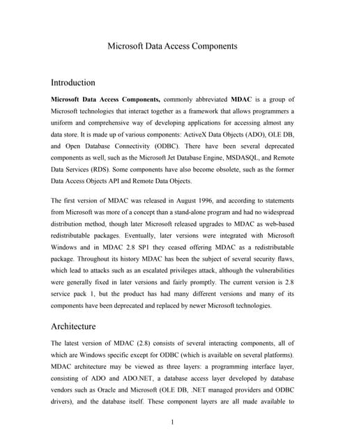 Microsoft access | PDF