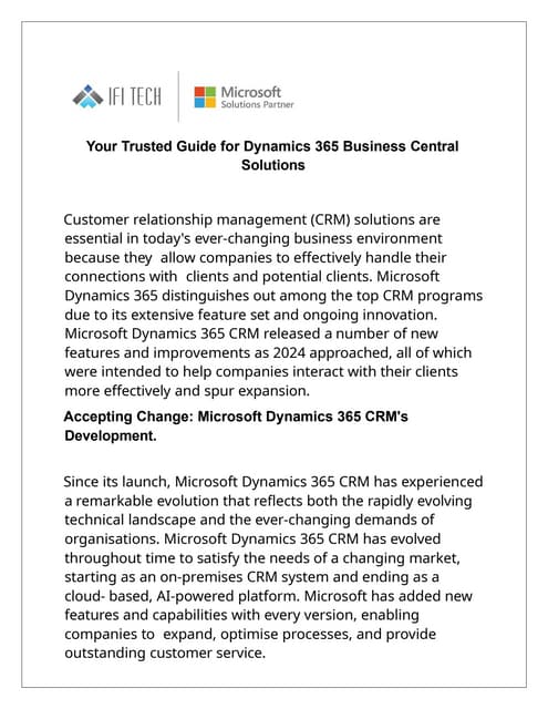 Capabilities of Microsoft Dynamics 365 | PPT