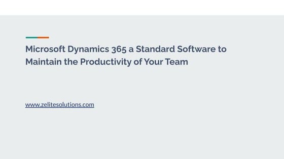 Microsoft Dynamics 365 and why you need it NOW! | PDF