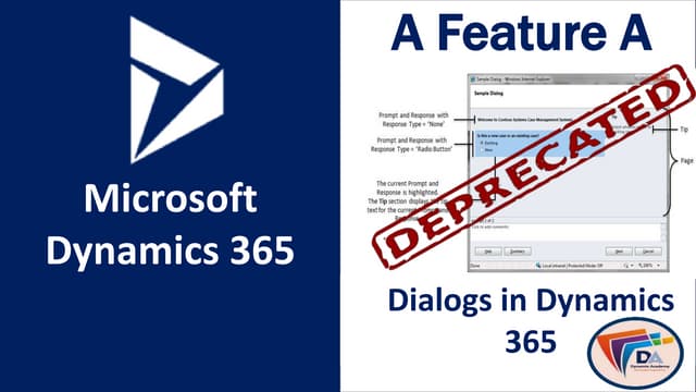 Microsoft dynamics 365 V9 Deprecated features - Dialog Process ... Microsoft dynamics 365 V9 Deprecated features - Dialog Process ...
