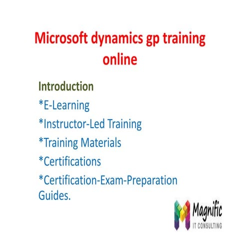 Microsoft dynamics training and placement
