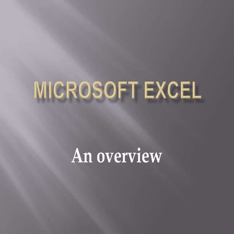 Microsoft excel | PPTX