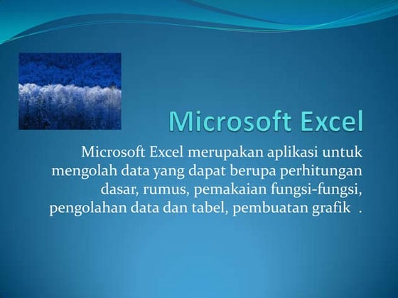 Penjelasan Microsoft Excel | PPT