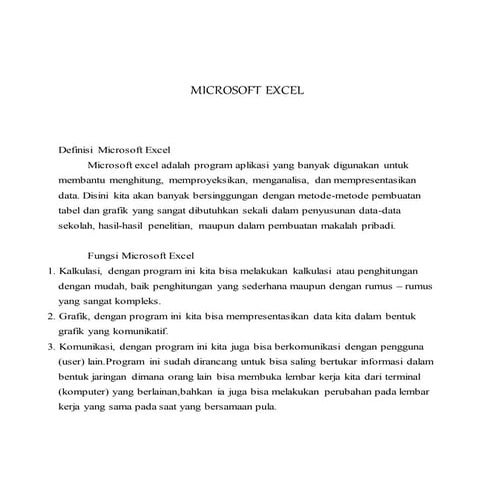 Microsoft excel | PDF