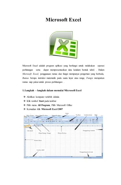 Pengenalan tentang Microsoft Excel bagi pemula | PPTX