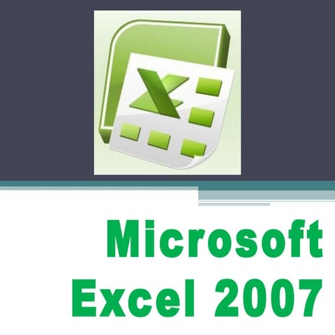 Microsoft excel 2007 | PPT