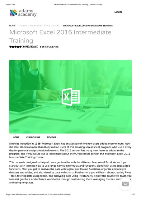 Certificate of Competency Office Excel 2016 | PPT
