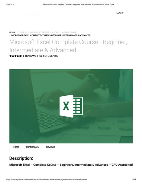 Specialization Macquarie University - Excel skills for Business | PDF
