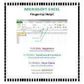 Microsoft Excel Fingertip Help! | PDF | Computing | Technology & Computing