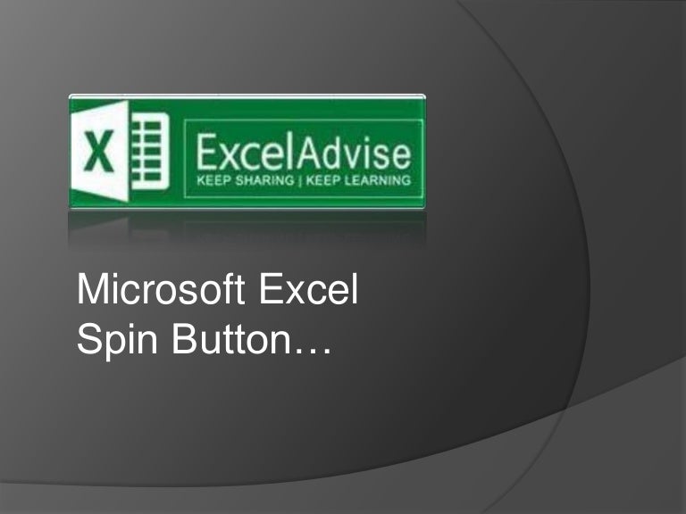 Microsoft Excel Spin Button
