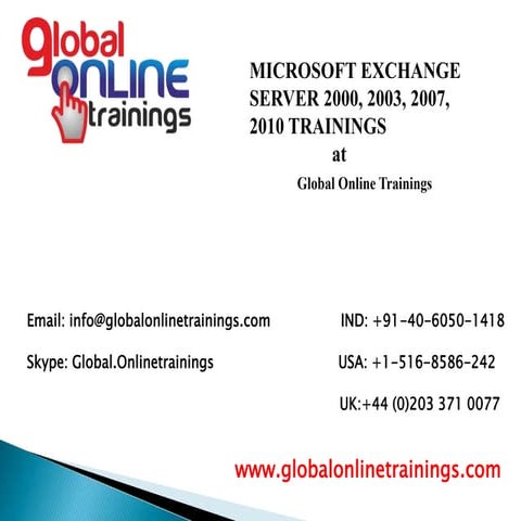 MICROSOFT EXCHANGE SERVER TRAINING ONLINE - Global Online Trainings | PPT