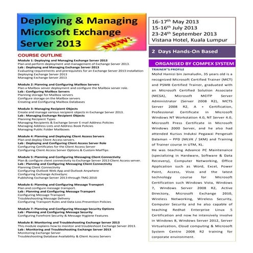 Microsoft exchange server 2013 | PDF