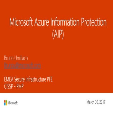Cloud Based Rights Management with Azure RMS | PPTX