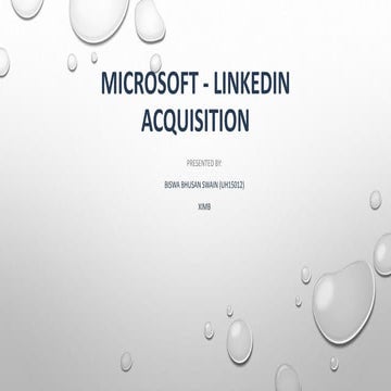 Microsoft Linkedin Acquisition Ppt