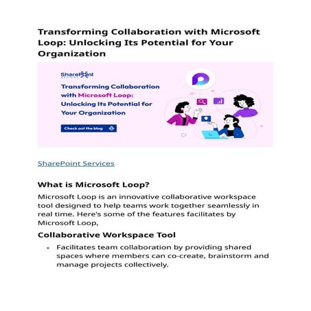Transforming Collaboration with Microsoft Loop: Unlocking Its Potential ...