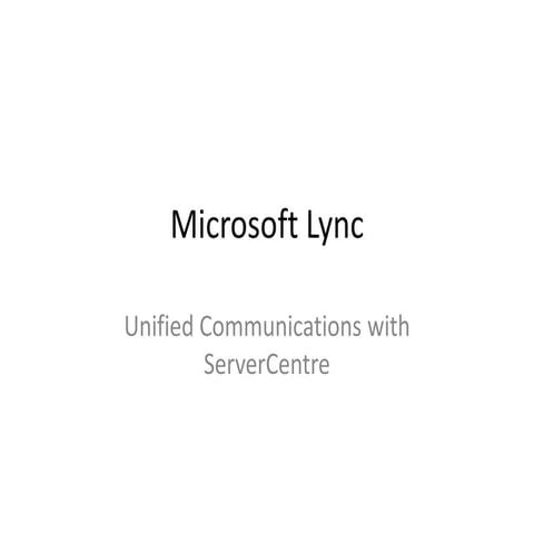 Microsoft lync | PPT | Free Download