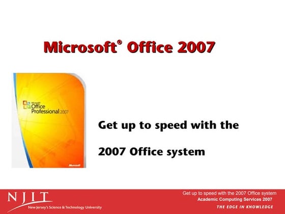 Microsoft Office 2007 Overview | PPT