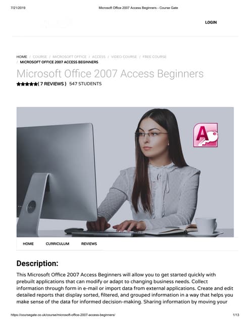 Microsoft Office 2007 Word Intermediate - Course Gate | PDF
