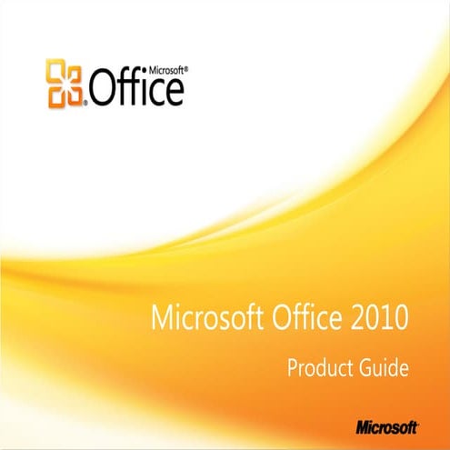 Microsoft Office 2010 Product Guide | PPT