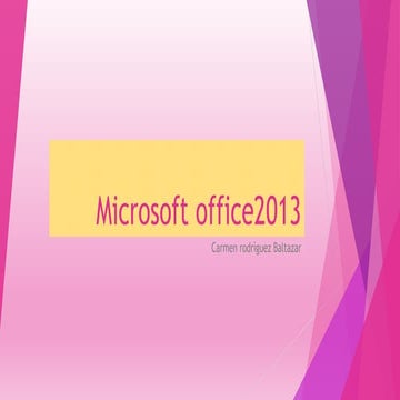 Microsoft office2013 | PPT