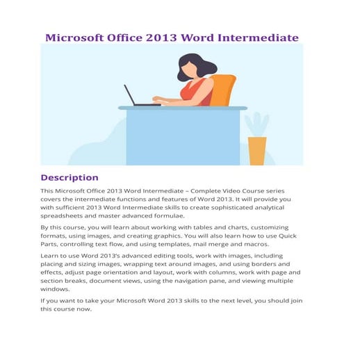 Microsoft office 2013 word intermediate | PDF