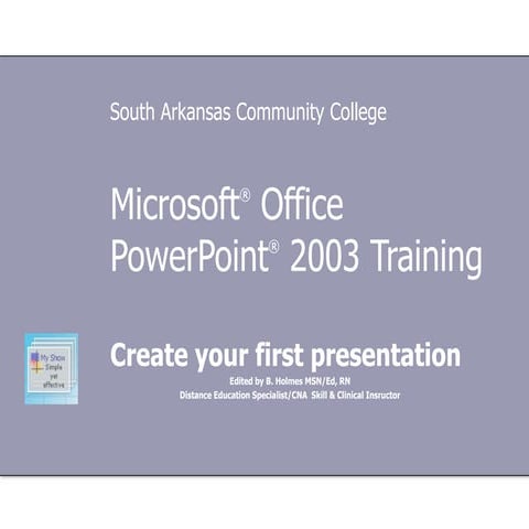 Microsoft® office creating your first presentation | PPT