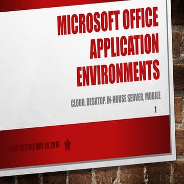 Microsoft Office Environments | PPTX