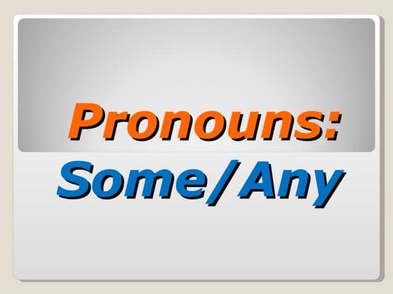 Some / Any | PDF