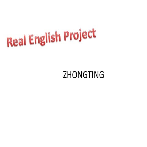 Real English Project | PPT