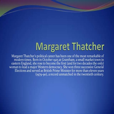 Margaret thatcher | PPTX | Political Issues & policy | Politics