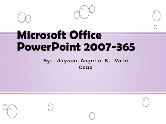 Introduction to microsoft power point 2007 | PDF