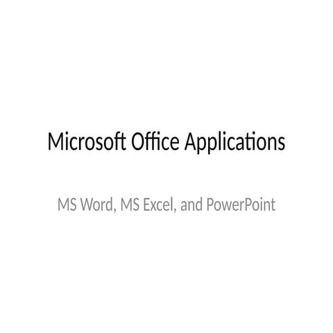 A presentation on ms office | PPTX