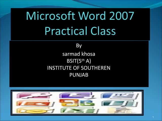 Presentation on msword page layout | PPTX
