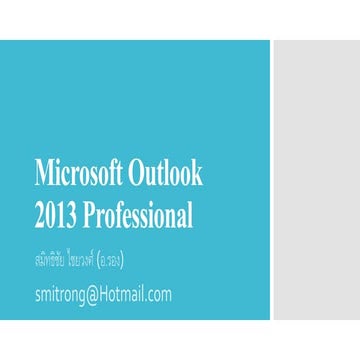 Microsoft outlook 2013 professional | PDF
