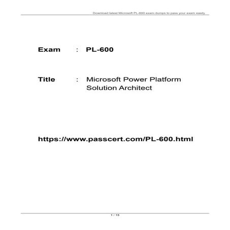 Microsoft PL-600 Updated Dumps 2023.pdf | Resume Writing and Advice ...