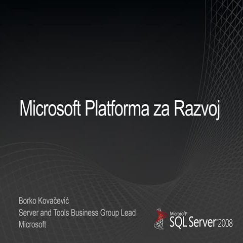 Microsoft Platforma za Razvoj | PDF | Databases | Computer Software and Applications