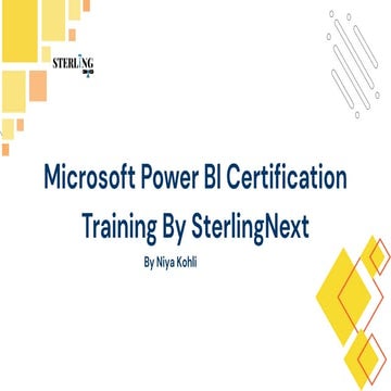 Microsoft Power BI Certification Training for Data Analysis | PDF