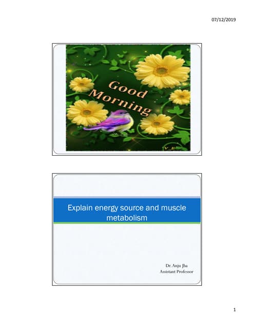 Brain metabolism ppt | PPT