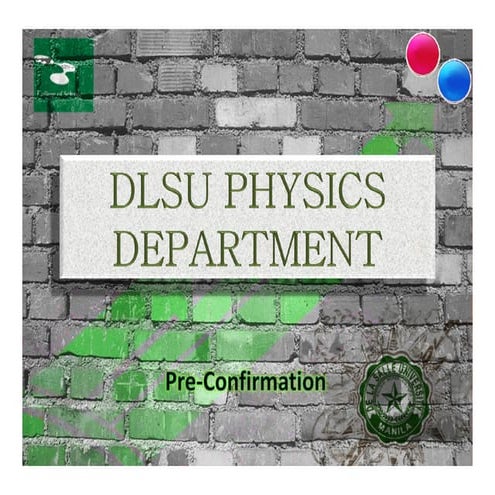 DLSU Physics Department preconfirmation- | PDF