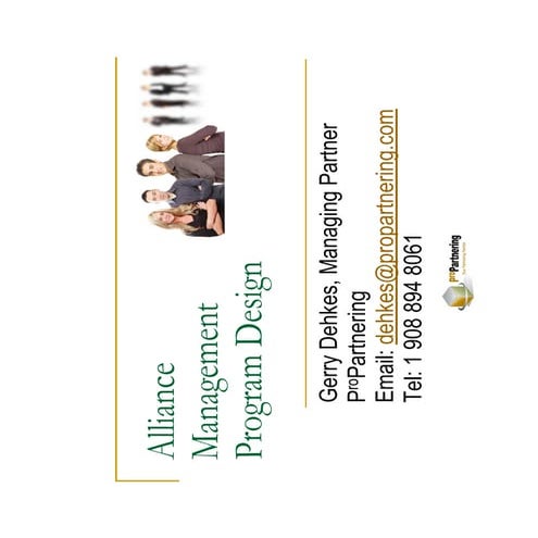 Alliance Management Program Design | PDF