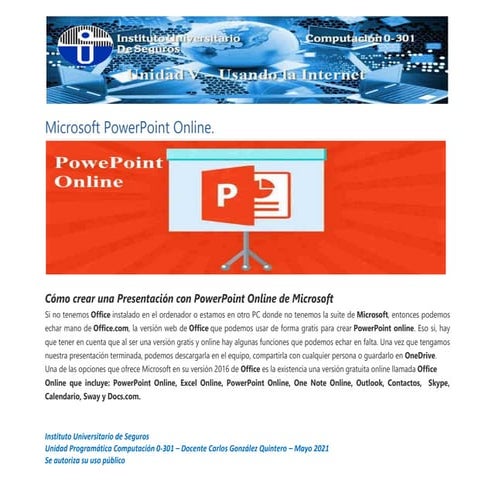 Microsoft PowerPoint Online | PDF