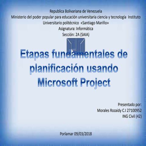 Microsoft Project- diapositivas | PPTX